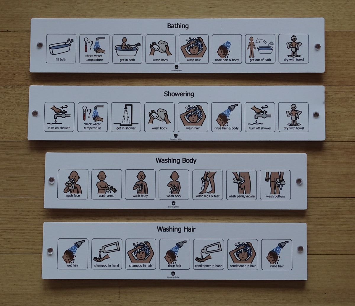 Showering Visual Aid for Kids | Calm Shower Routines – Growing Skills ...